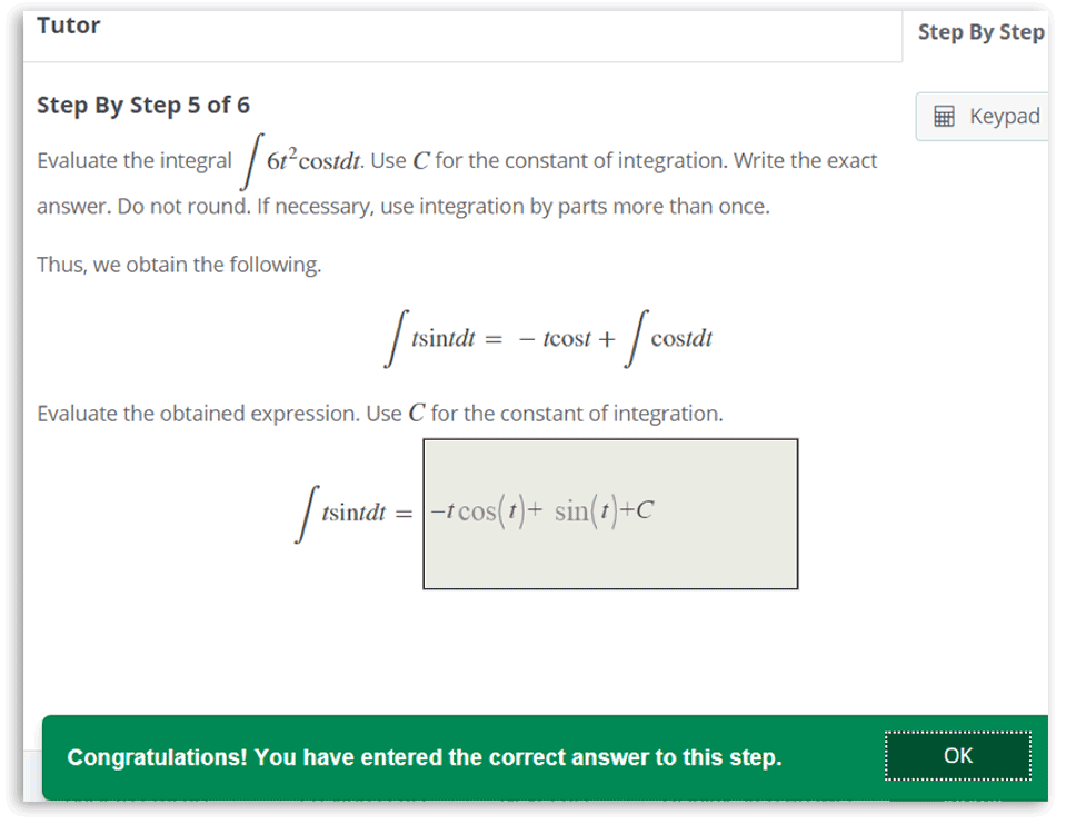 Inside Our Calculus Courseware: Integration by Parts – News from the Nest