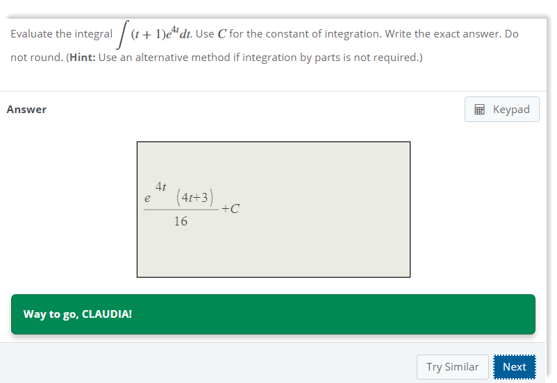 Answer Equivalence in Calculus Courseware – News from the Nest